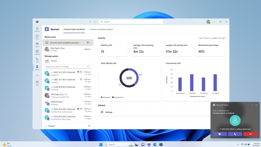 Third-Party Contact Center vs. Microsoft Queues App